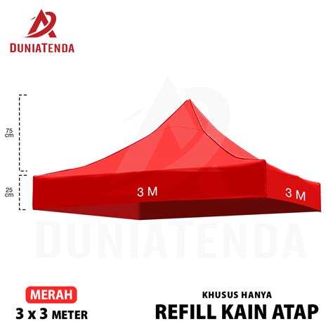 Jual Dt Atap Tenda Lipat Kain Terpal Tenda Jualan Pameran Bazar Gazebo Ukuran X M Bahan