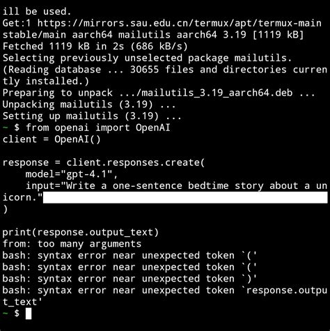 Python Termux Error Novice Learning Community Openai Developer