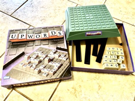 Upwords Stack Up Board Game Parker Brothers 3 D Scrabble 2002 Ebay