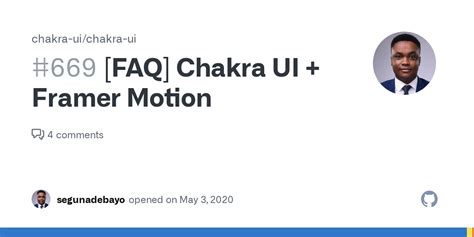 Faq Chakra Ui Framer Motion · Issue 669 · Chakra Uichakra Ui · Github