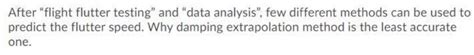 Solved After Flight Flutter Testing And Data Analysis