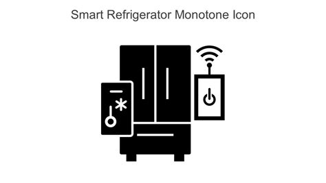 Smart Refrigerator Monotone Icon In Powerpoint Pptx Png And Editable Eps Format PPT Presentation
