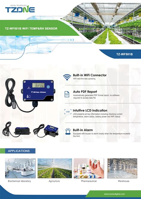 Wf B Wireless Temperature Humidity Data Logger Monitor Wifi Temperature And Humidity Sensor