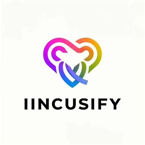 Logo Design For Inclusify Heart Symbol With Lgbt Equality Theme Ai