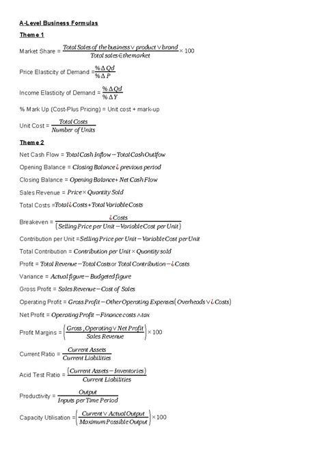 651040962 Pearson Edexcel A Level Business Wbs12 Unit 2 Revision Notes