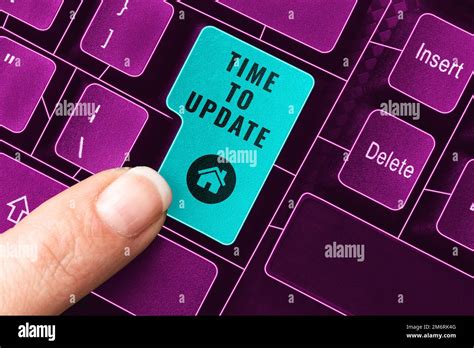 Sign Displaying Time To Update Concept Meaning The Latest Information