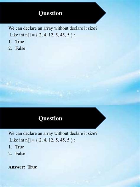 array mcq pdf