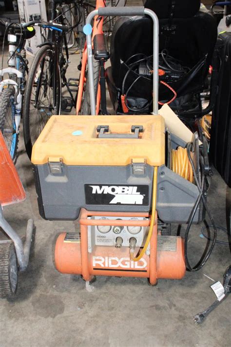 Ridgid Mobile Air Compressor With Tool Box Property Room