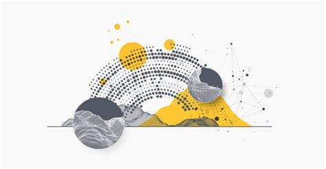 Trendy Abstract Wireframe Background Modern Science Or Technology Art Elements Surface