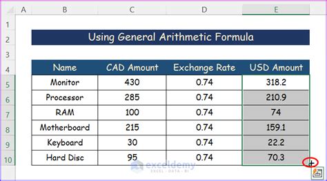 How To Convert CAD To USD In Excel 4 Easy Ways ExcelDemy