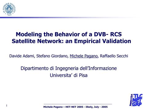 Ppt Modeling The Behavior Of A Dvb Rcs Satellite Network An