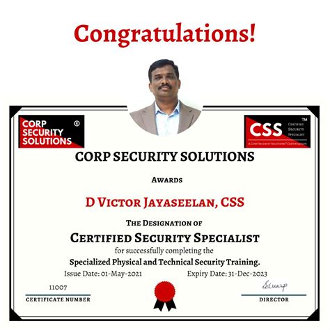 Siva Rp Csm® Css® Csi® Cbcs® On Linkedin Corpsecuritysolutions
