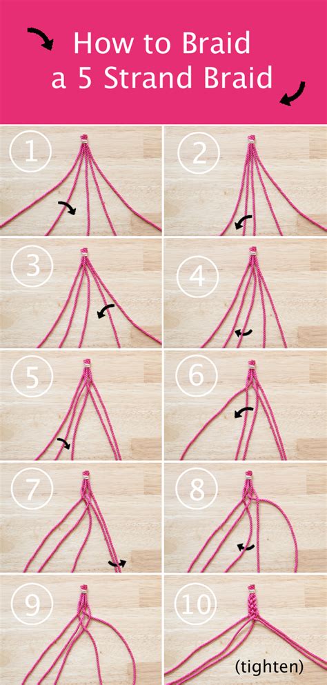 How To 5 Strand Braided Cord Headband