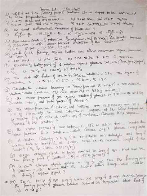Solution Practice Set Pdf