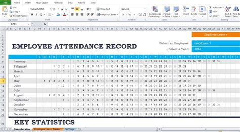Printable Employee Attendance Report Templates Excel Word Excel Tmp