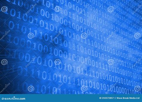 Glowing Futuristic Binary Code Stock Illustration Illustration Of