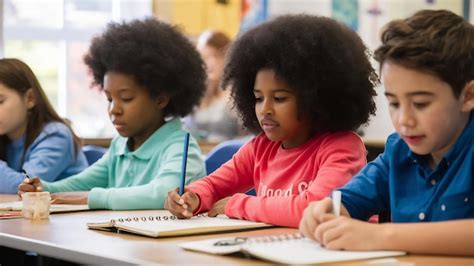 Students Working Hard In Class Premium Ai Generated Image