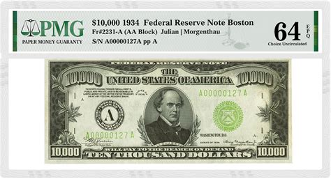 Six Figure Results For High Denomination Notes Certified By Pmg In