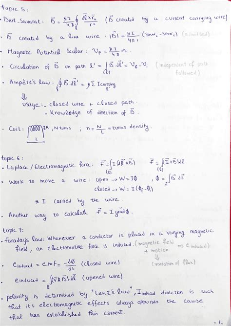 Electricity Summary Electromagnetism Docsity