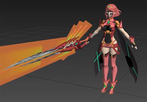 Xenoblade Chronicles 2 - Pyra + Sword Model WIP by DSX8 on DeviantArt
