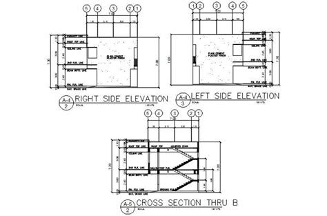 Cross Section And Different Side Elevation Design In AutoCAD D Drawing Dwg File CAD File