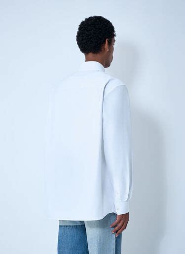 Gucci Mens Logo Embroidery Button Down Shirt In White Ln Cc®