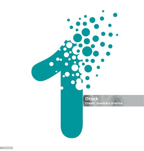 흰색 배경에 분리된 분산 번호 1 벡터 일러스트레이터 소실점에 대한 스톡 벡터 아트 및 기타 이미지 소실점 컴퓨터 글자