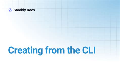 Creating From The Cli Stoobly Docs Creating From The Cli Stoobly Docs