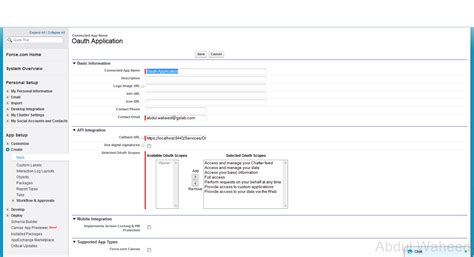 tech blog how to create remote access application on salesforce
