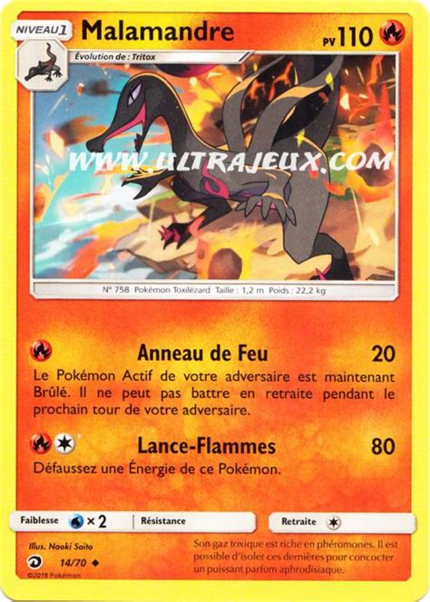 Malamandre 14 R70 Carte Pokémon Sl75 Majesté Des Dragons Car
