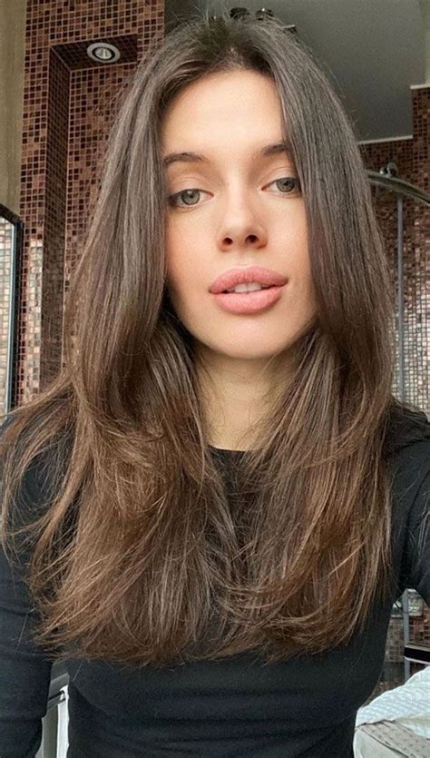 50 Cute Hairstyles With Curtain Bangs Ash Brown Hair With Long Bangs