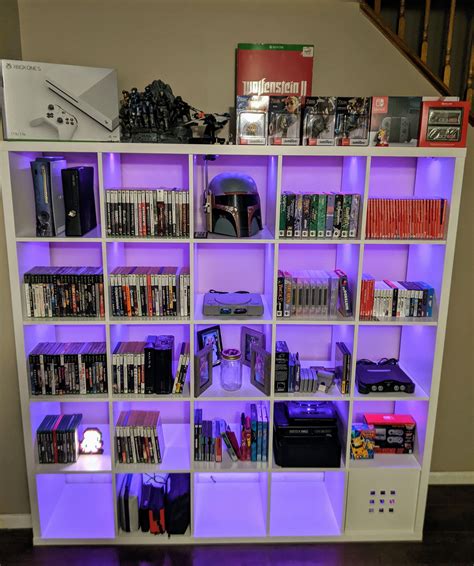 My Led Kallax Nerd Shelf Finally Complete Im Happy With It R Ikea