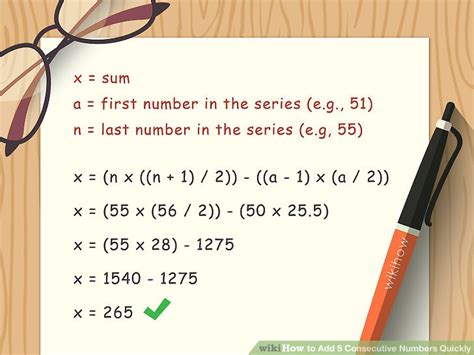 3 Ways To Add 5 Consecutive Numbers Quickly Wikihow