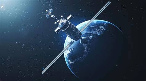 Premium Photo Space Probe Approaches Planet As Autonomous Station Navigates Orbit Around An