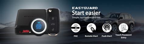Amazon Com EASYGUARD EC V NS Passive Keyless Entry PKE Car Alarm Push Button Start Remote
