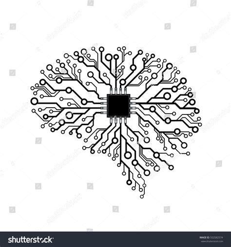 Vector Printed Circuit Board Human Brain Stock Vector Royalty Free 552582574 Shutterstock