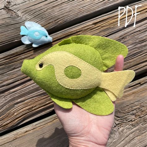 Fish Sewing Pattern Pdf In Two Sizes Felt Fish Tutorial Sea Creatures