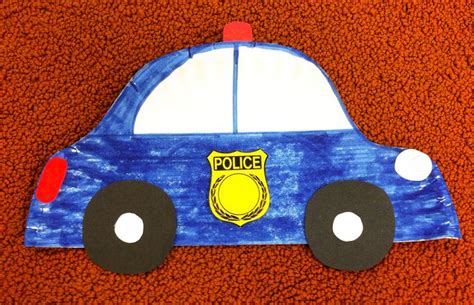 Community Hero Police Car Craft Made From Half A Paper Plate Summer