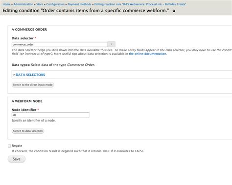 can not get rules condition webform is commerce webform to work