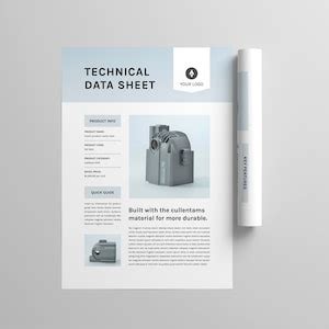 Technical Data Sheet Template MS Word Template Product Data Sheet Product Specification Sheet