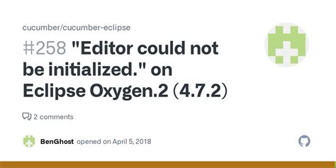 Editor Could Not Be Initialized On Eclipse Oxygen2 472 · Issue
