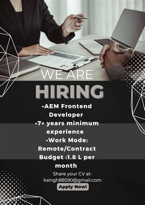Khushi Singh On Linkedin Hiring Aemfrontenddeveloper Aem Frontend Developer Job Profile