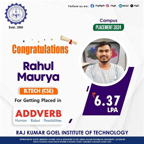 Rkgit On Linkedin Getyourselfplaced Engineering Btech Bihar It Cse