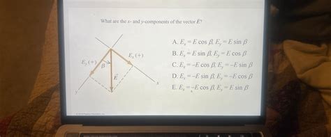 Solved What are the x - and y-components of the vector | Chegg.com