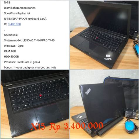 Jual LENOVO THINKPAD T440 Second Shopee Indonesia