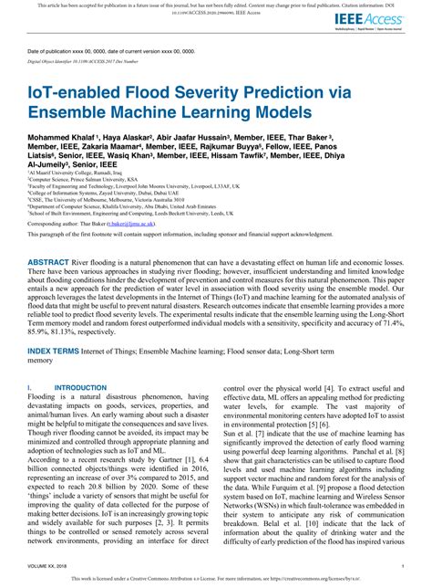 pdf iot enabled flood severity prediction via ensemble machine