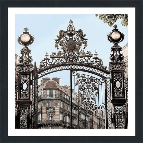 Alan Blaustein Paris Gates No2 Framed Plexiglass Wall Decor Bed