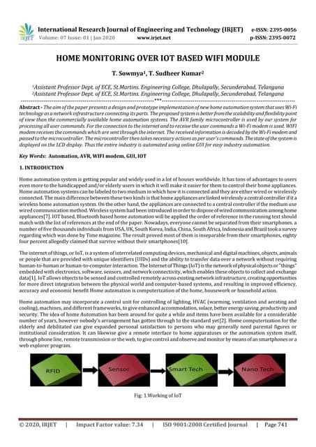 Irjet Home Monitoring Over Iot Based Wifi Module Pdf