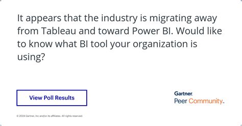 It Appears That The Industry Is Migrating Away From Tableau And Toward Power Bi Would Like To