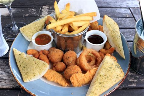 Sharing Platter Stock Image Image Of Fried Mushrooms 255261785